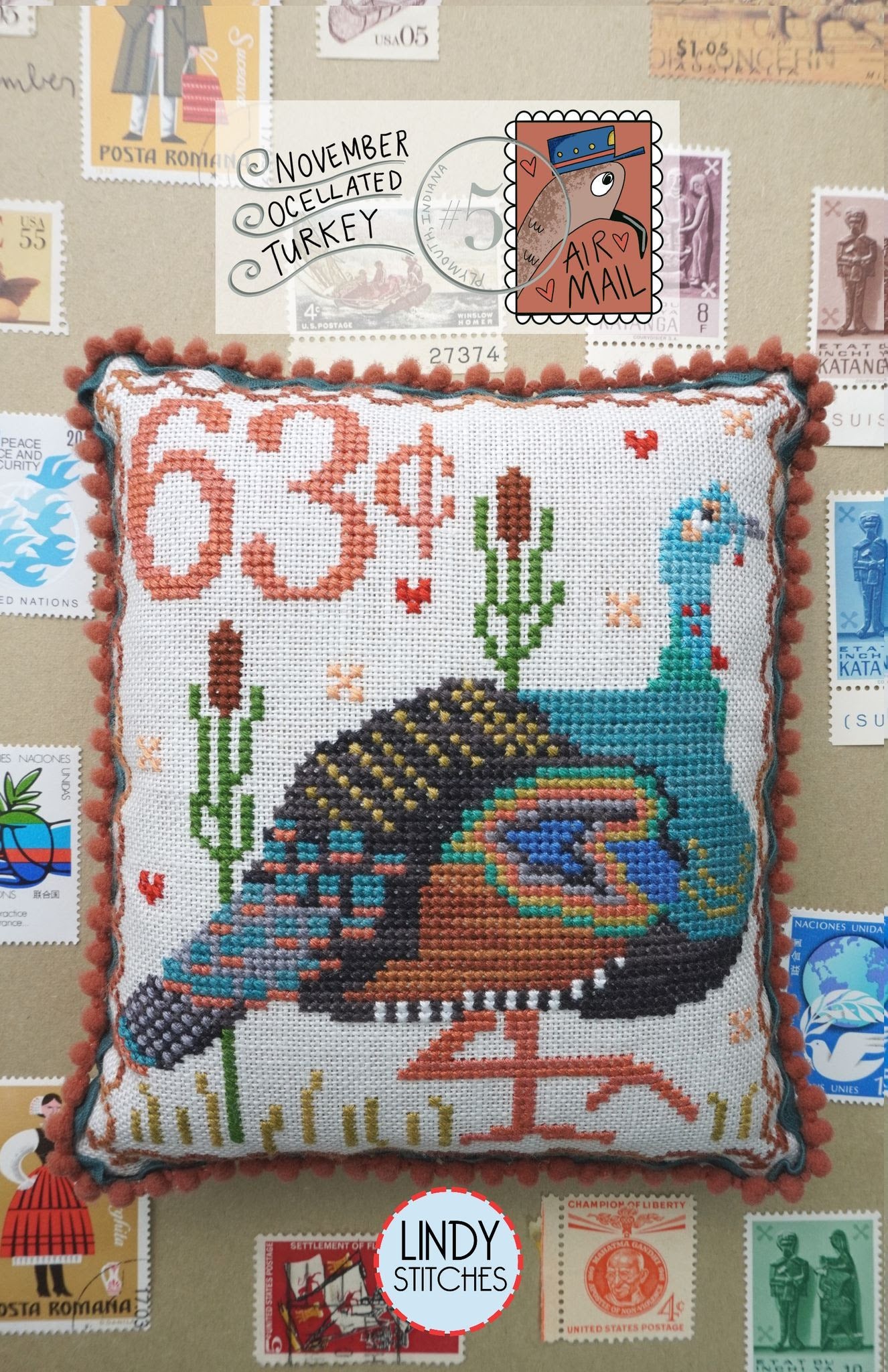 Air Mail November - Ocellated Turkey | Lindy Stitches – TopKnot ...