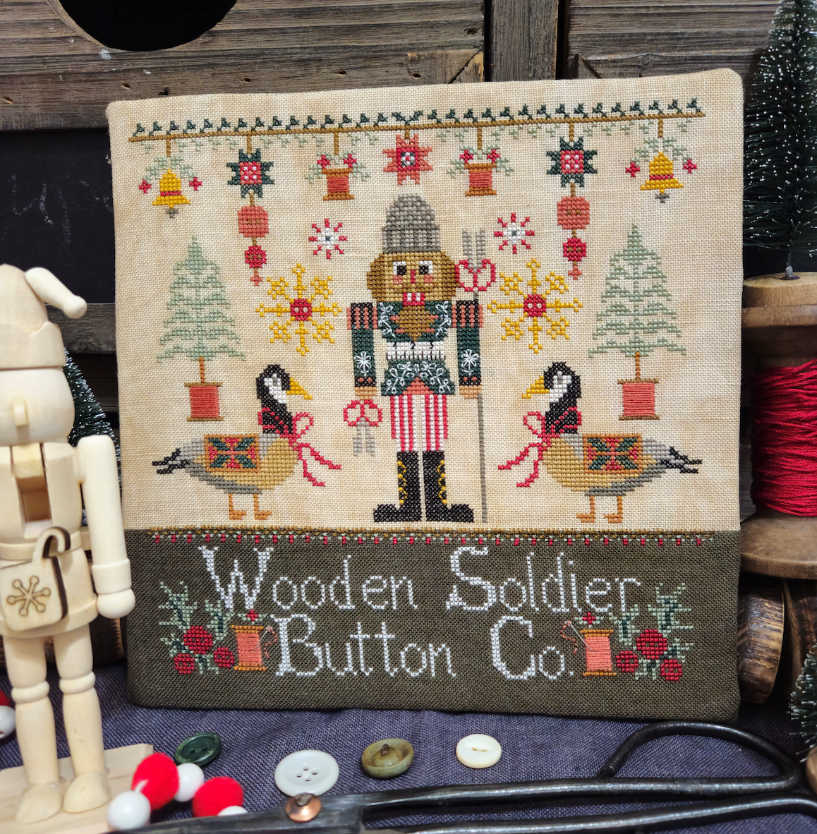 Wooden Soldier Button Co. | Quaint Rose – TopKnot Stitcher Shop